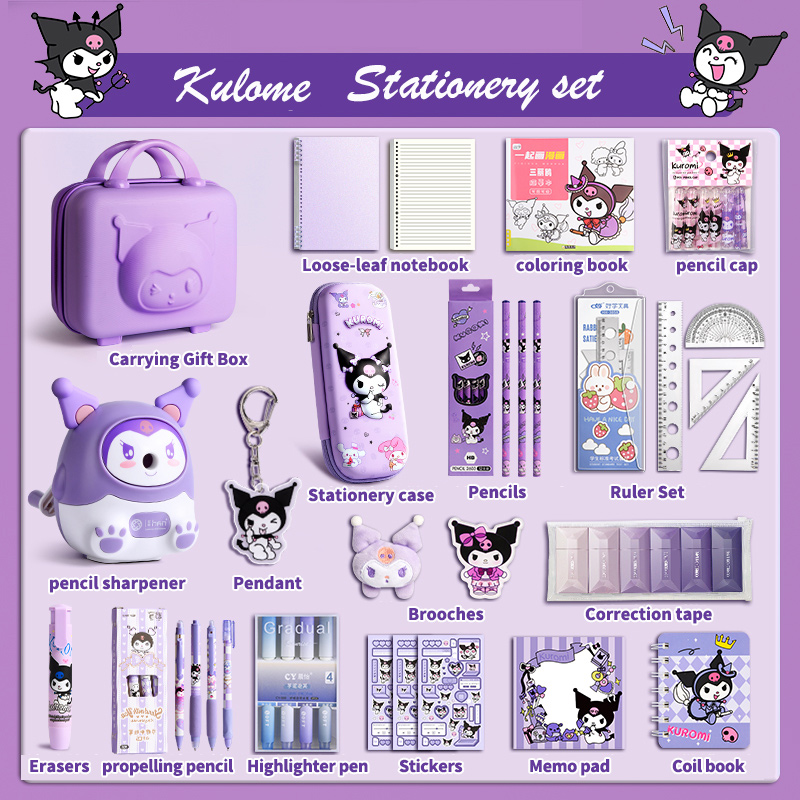 Kuromi Stationery Set (Large) – Kawaii Club BD